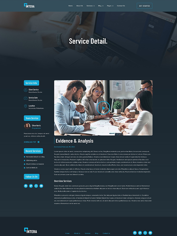 Intera - Cybersecurity Elementor Pro Full Site Template Kit by Rometheme